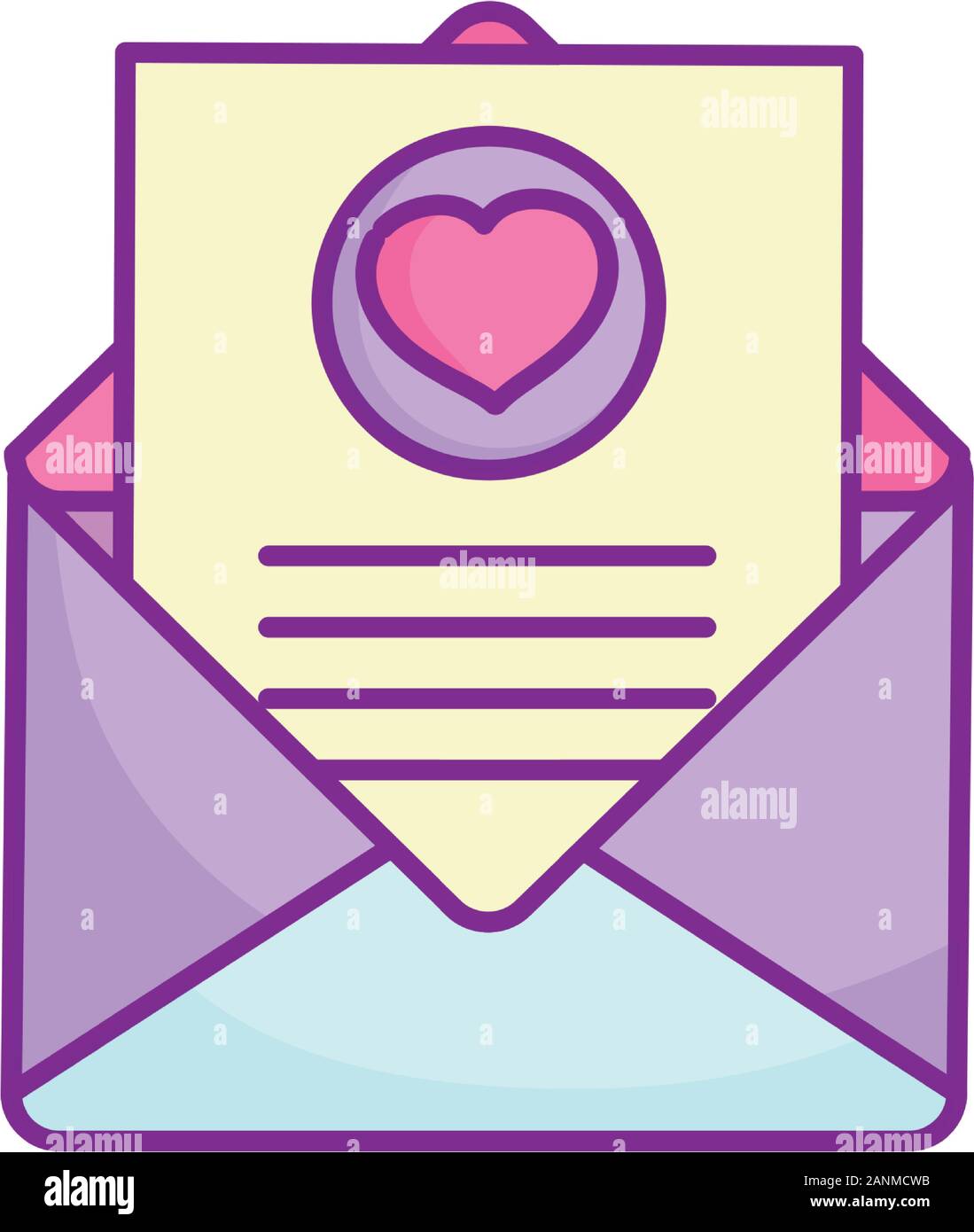 happy valentines day, mail envelope letter card love vector ...