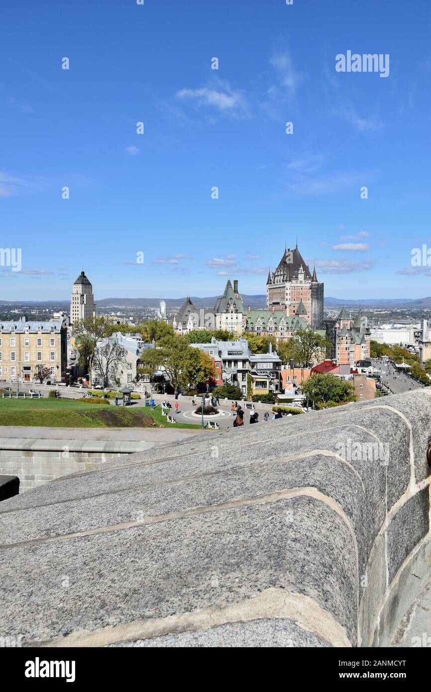 The Citadel of Quebec perched above Quebec City and the Saint Lawerence ...
