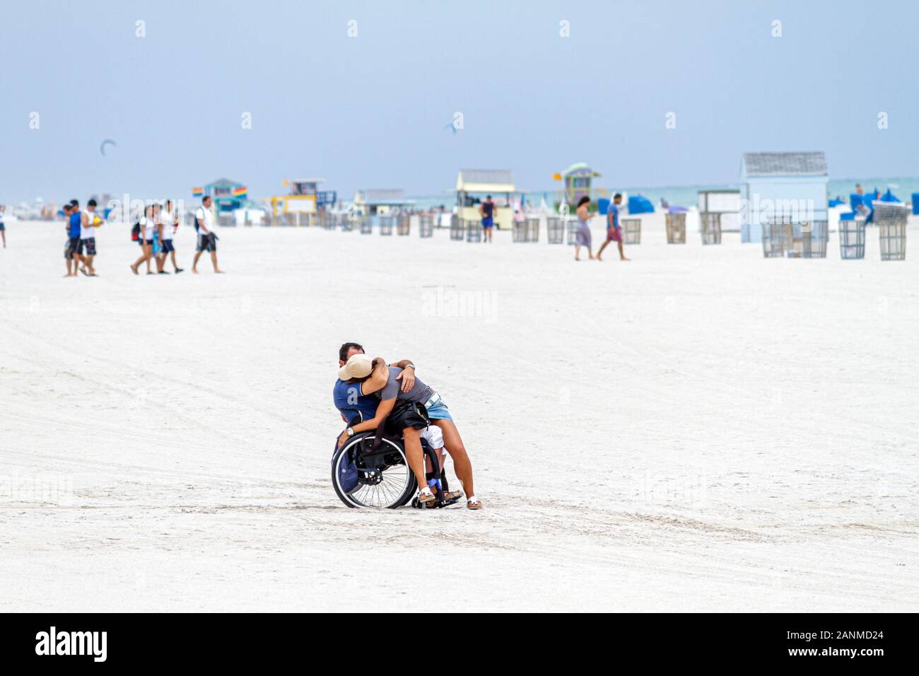 Miami Beach Florida,public beach beaches,wheelchair,disabled disability ...