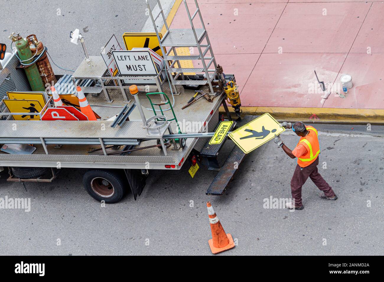 Florida miami beach city worker workers hi-res stock photography and ...