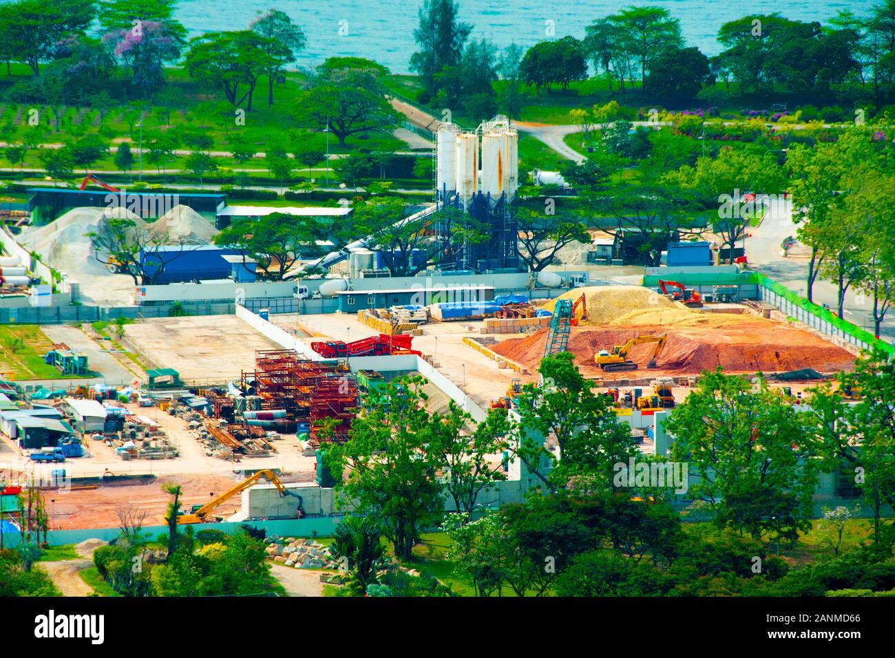 Cement Factory in the Field Stock Photo - Alamy