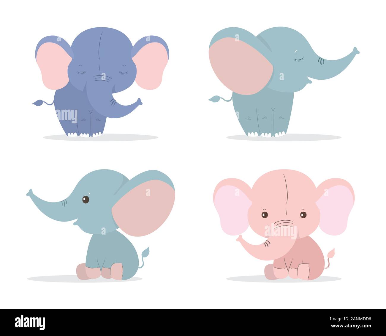 Cute elephants cartoons vector design Stock Vector Image & Art - Alamy
