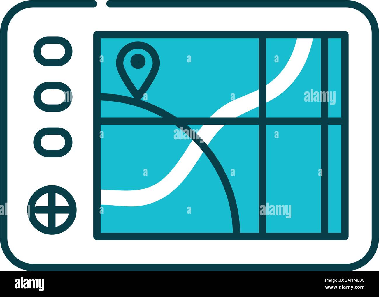 Isolated gps machine vector design Stock Vector Image & Art - Alamy