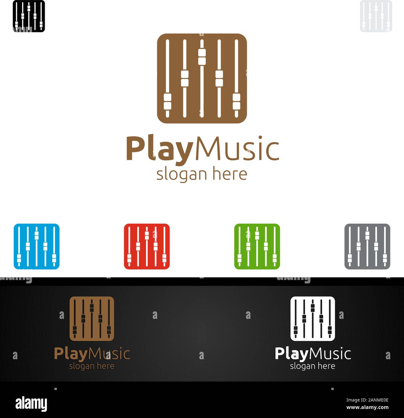 Recording Studio Music Logo with Play Concept Stock Vector Image & Art ...