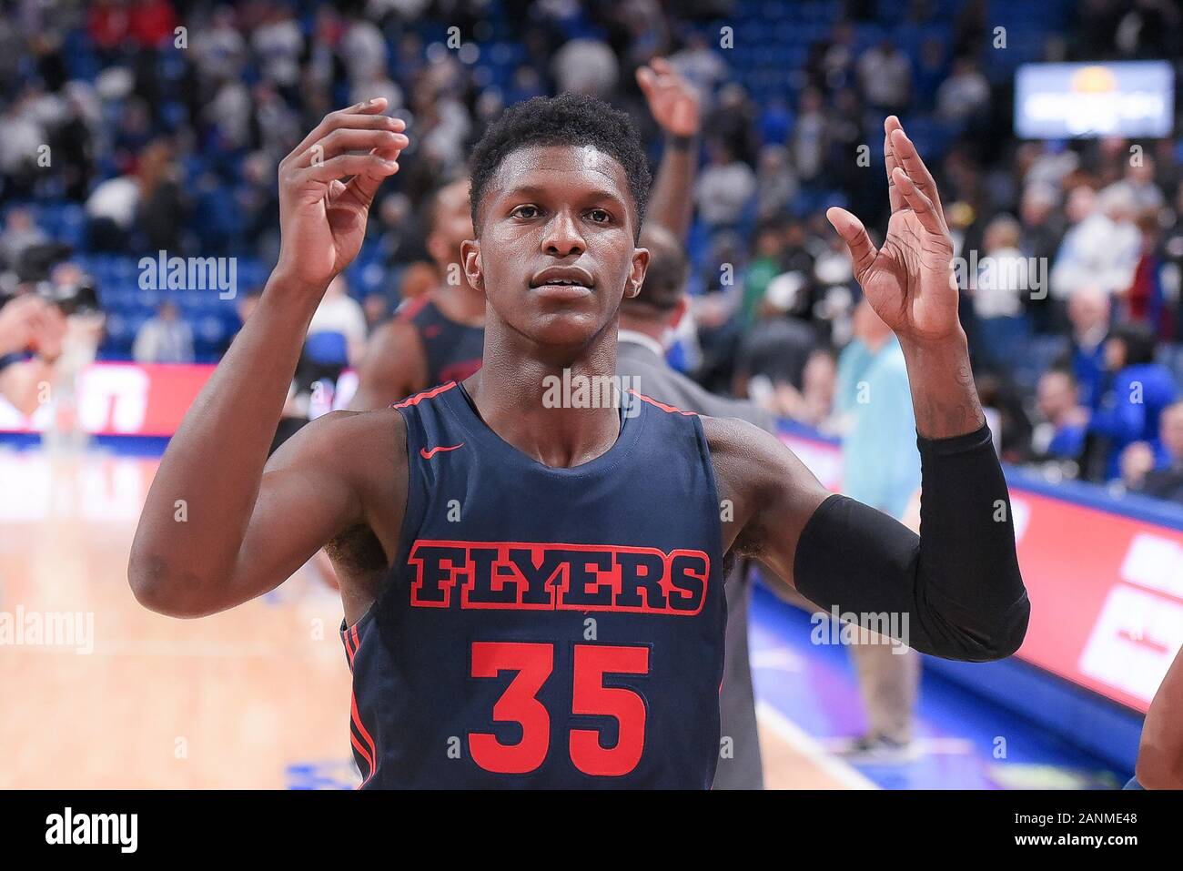 Jan 17, 2020: Dayton Flyers guard Dwayne Cohill (35) celebrates the ...