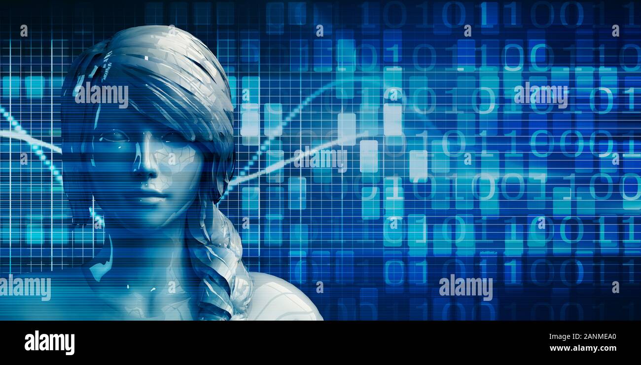 Women in Technology and Business Industry Concept Art Stock Photo - Alamy