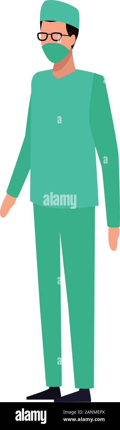 medical doctor man standing, flat design Stock Vector Image & Art - Alamy