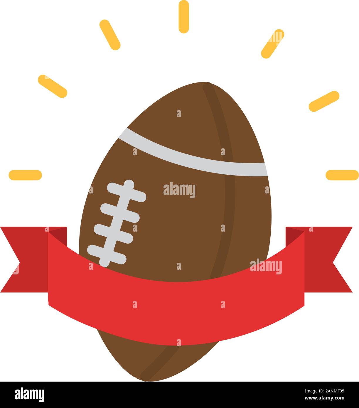 American football ball and ribbon vector design Stock Vector Image ...