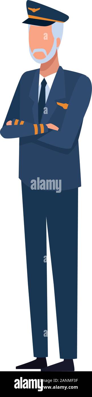 Plane pilot standing icon Stock Vector Image & Art - Alamy