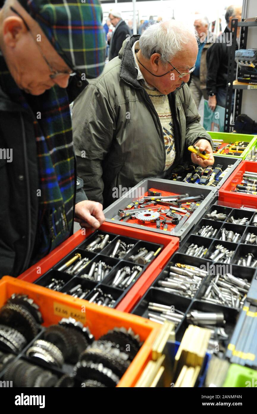Enthusiasts shopping for parts at the London Model Engineering ...