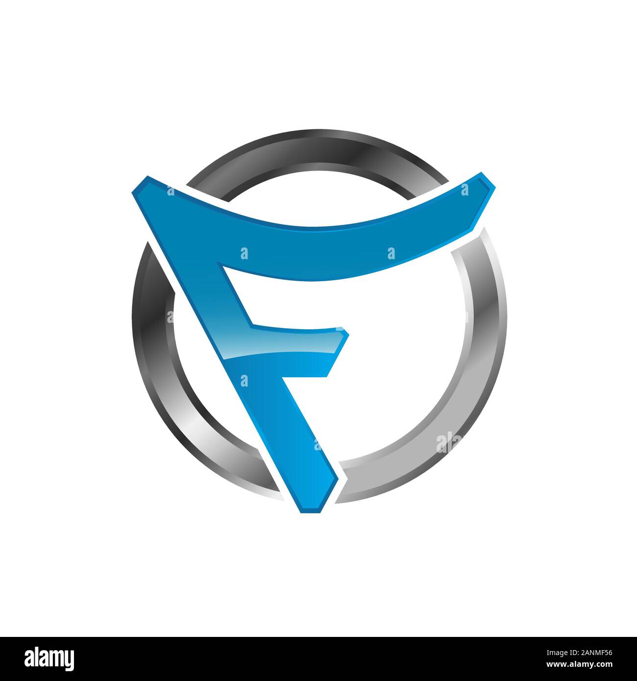 sporty circle initial F Letter Logo Design vector illustrations Stock ...