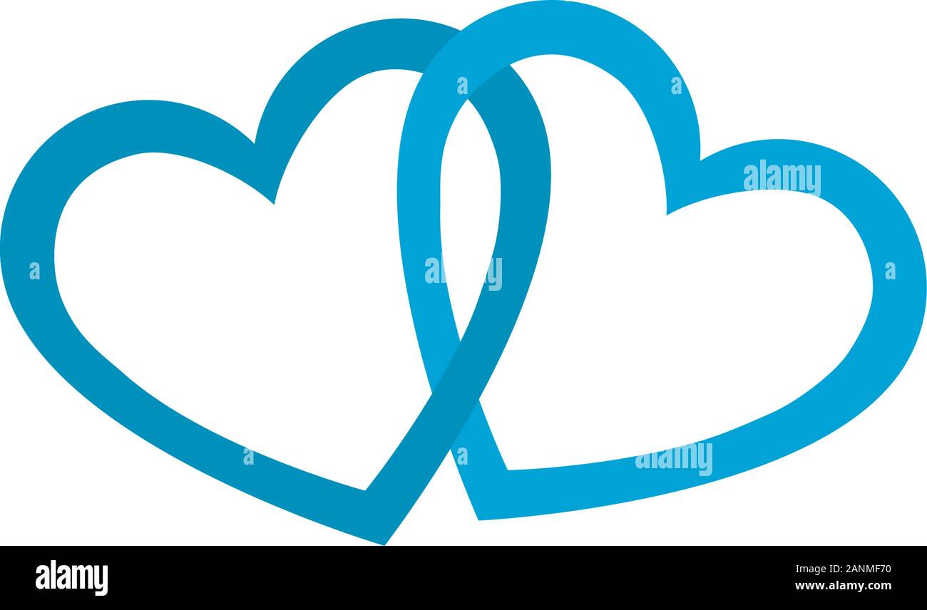 Isolated blue hearts vector design Stock Vector Image & Art - Alamy