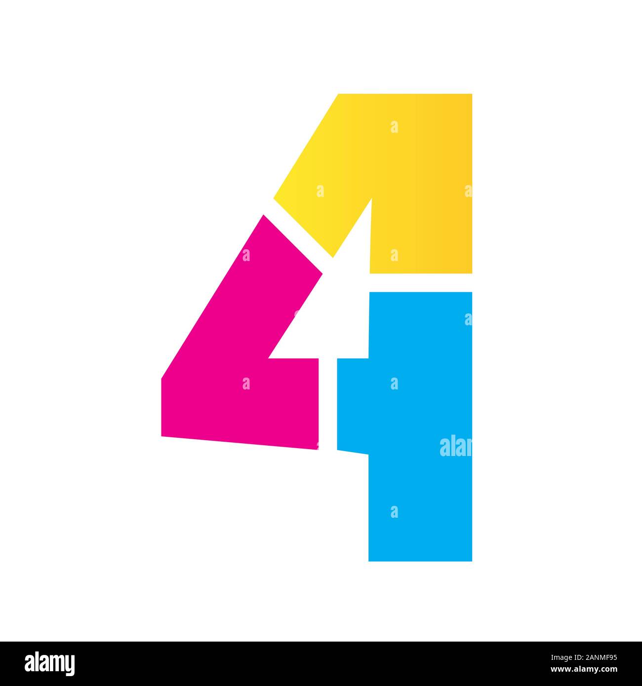 Number 4 logo hi-res stock photography and images - Alamy