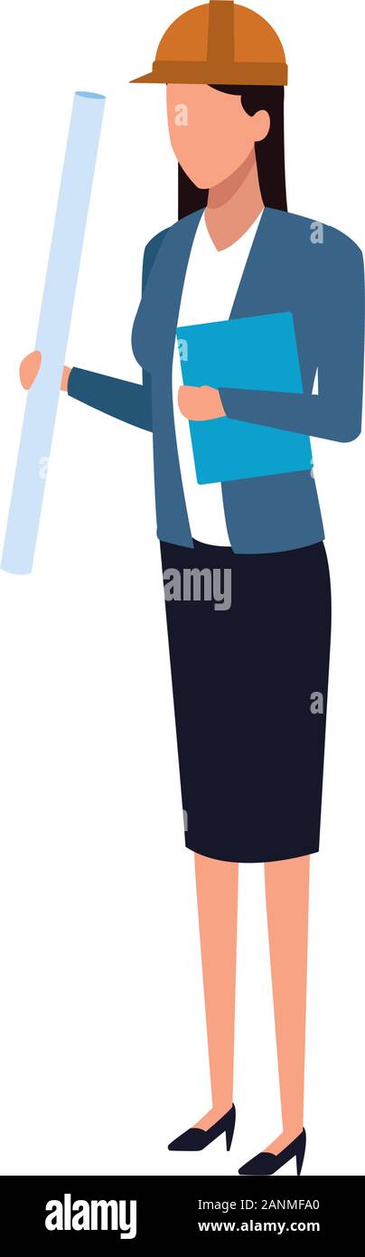 engineer woman standing icon, colorful design Stock Vector Image & Art ...