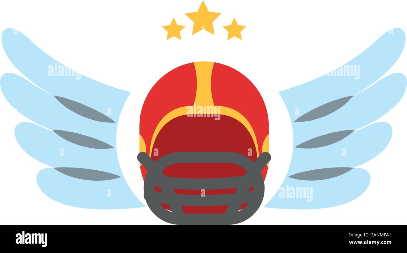 American football helmet with wings vector design Stock Vector Image ...