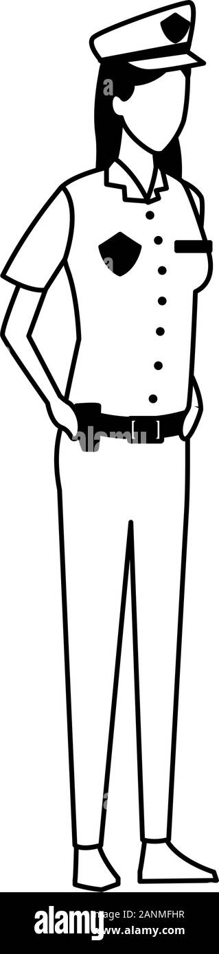 police woman standing icon, flat design Stock Vector Image & Art - Alamy