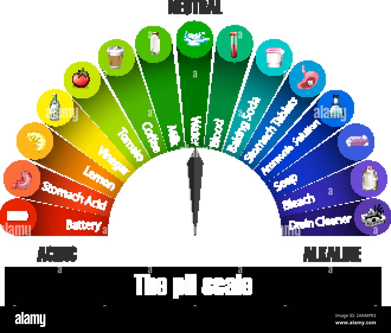 The pH scale on white background illustration Stock Vector Image & Art ...