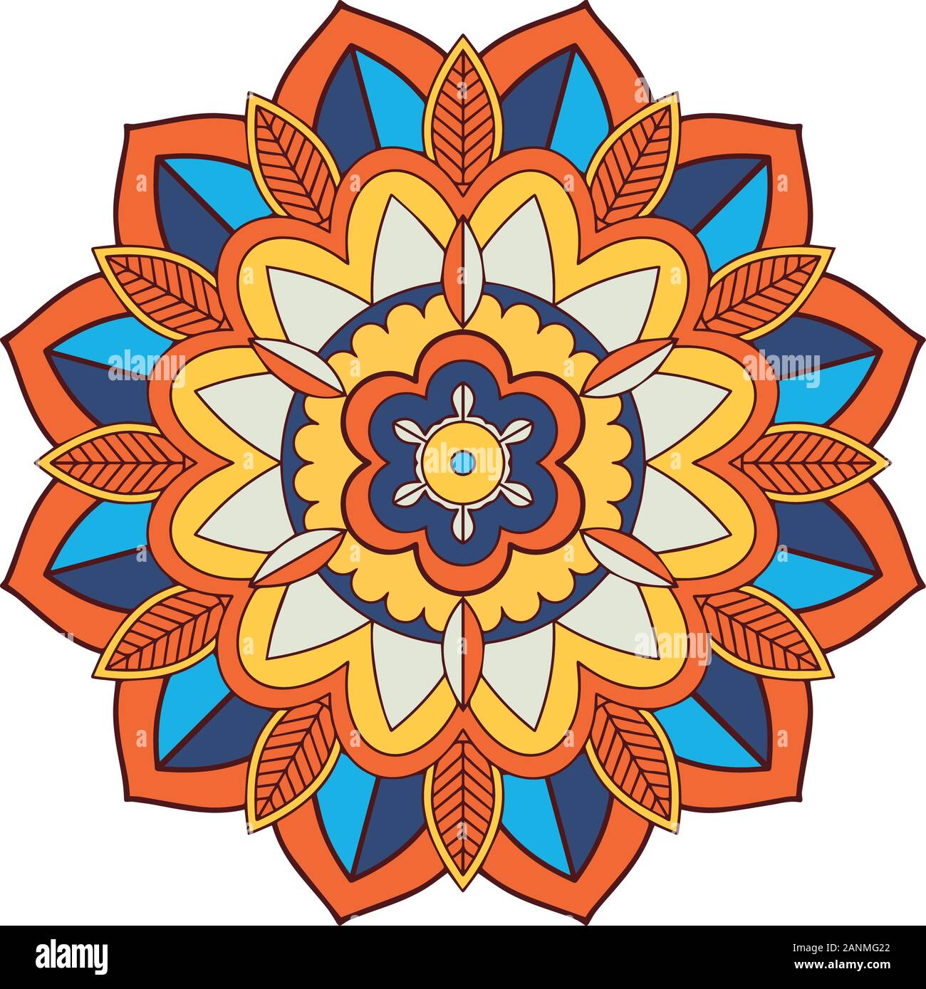 Mandala patterns on white background illustration Stock Vector Image ...