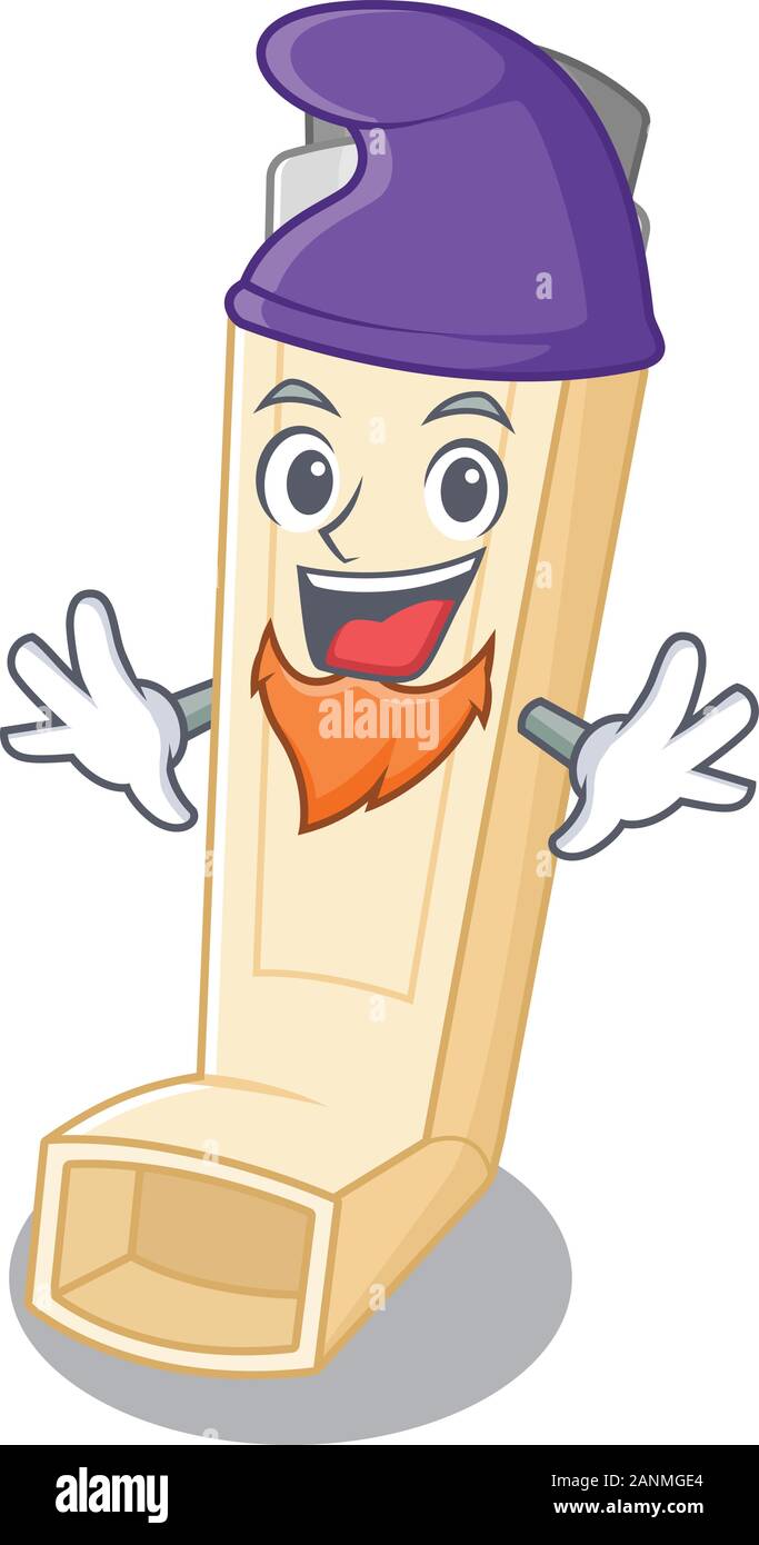 Funny asthma inhaler cartoon mascot performed as an Elf Stock Vector ...