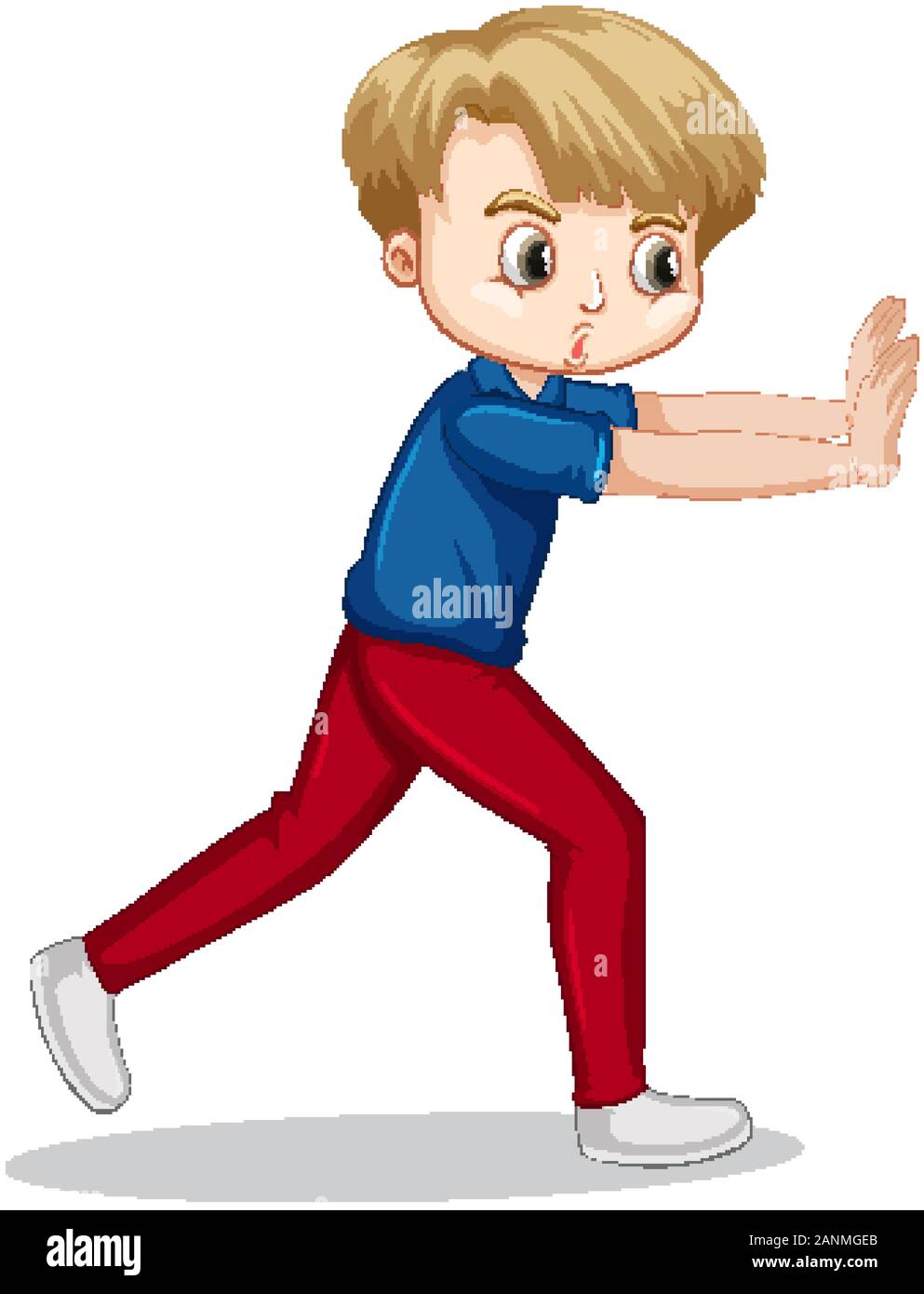 Pushing Wall Stock Vector Images - Alamy