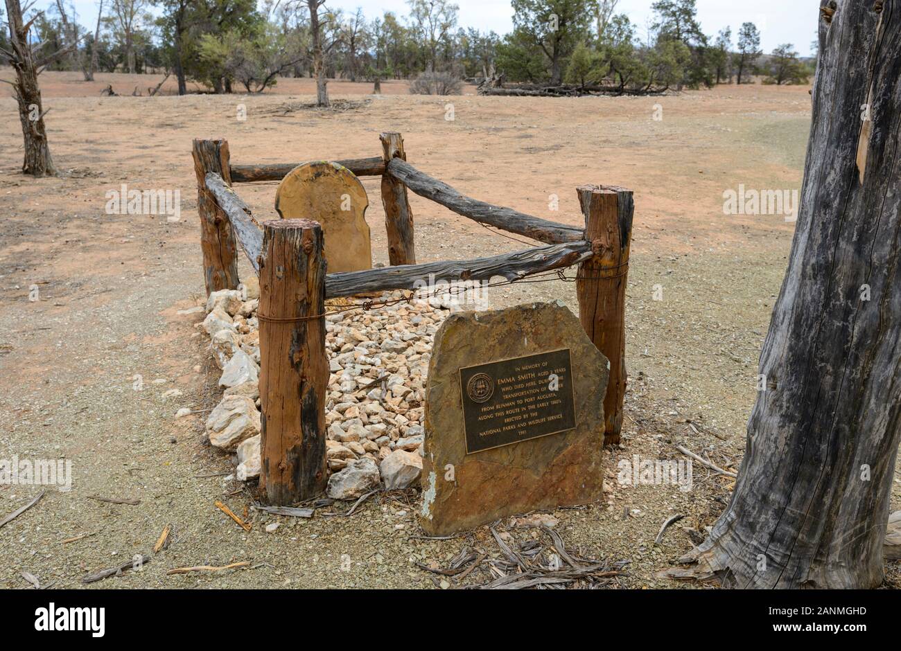 Poignant lonely grave of Emma Smith, a 2 year old girl who died in the ...