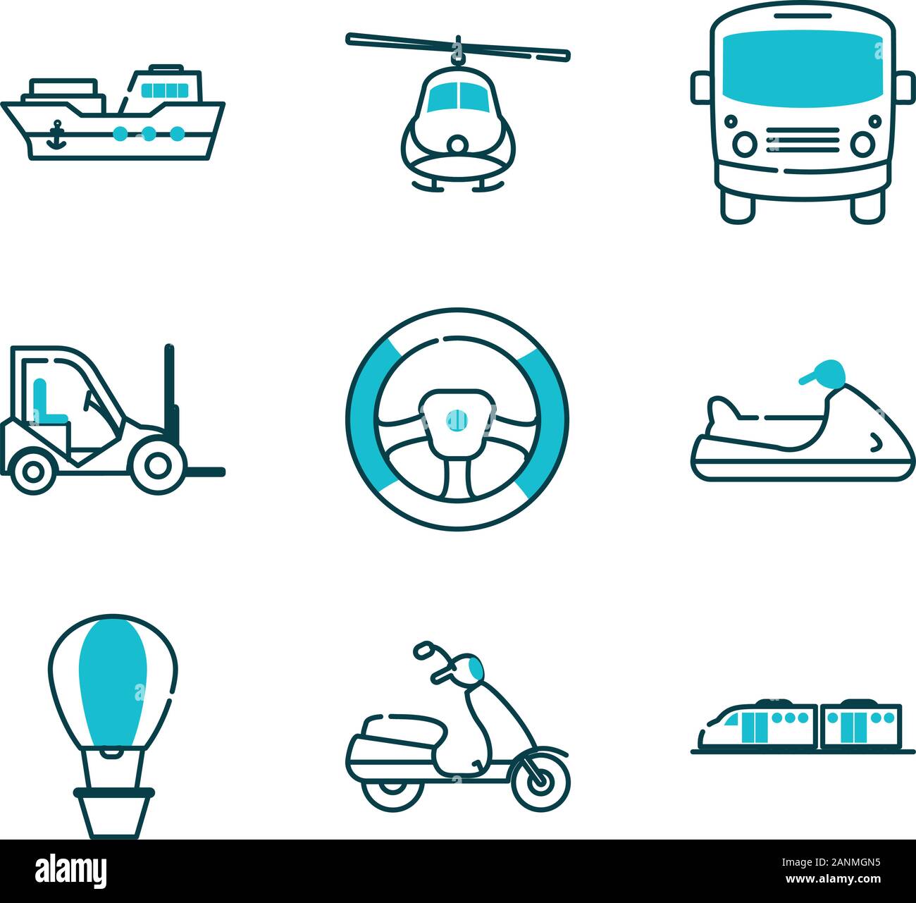 Isolated vehicles icon set vector design Stock Vector Image & Art - Alamy