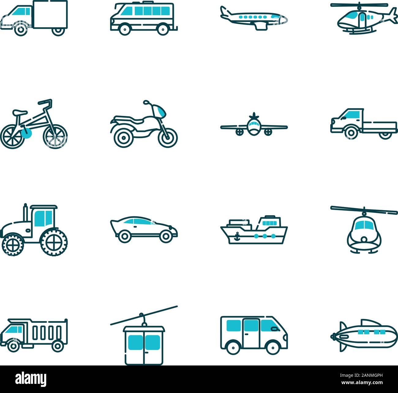 Isolated vehicles icon set vector design Stock Vector Image & Art - Alamy