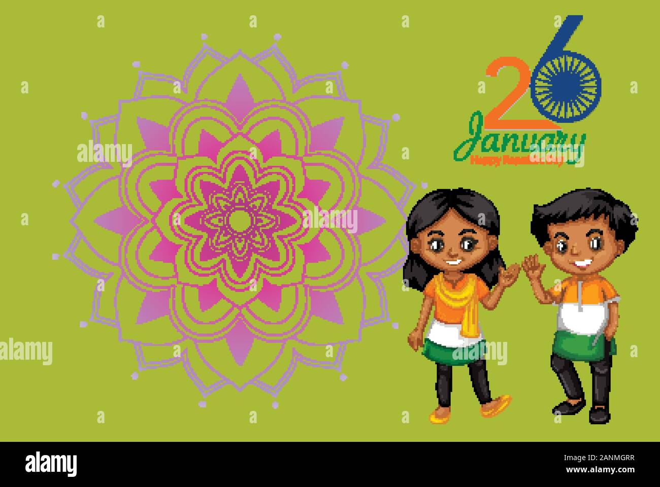 Public holiday poster design with happy kids illustration Stock Vector ...