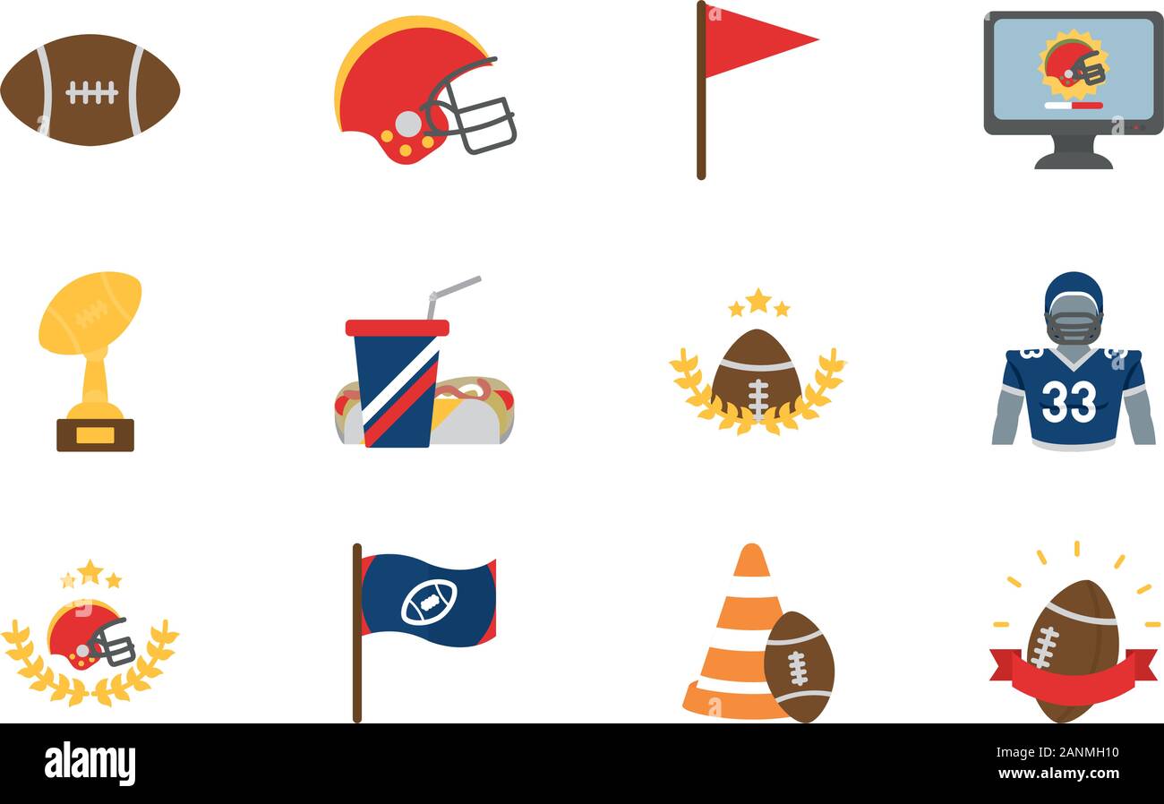 American football icon set vector design Stock Vector Image & Art - Alamy