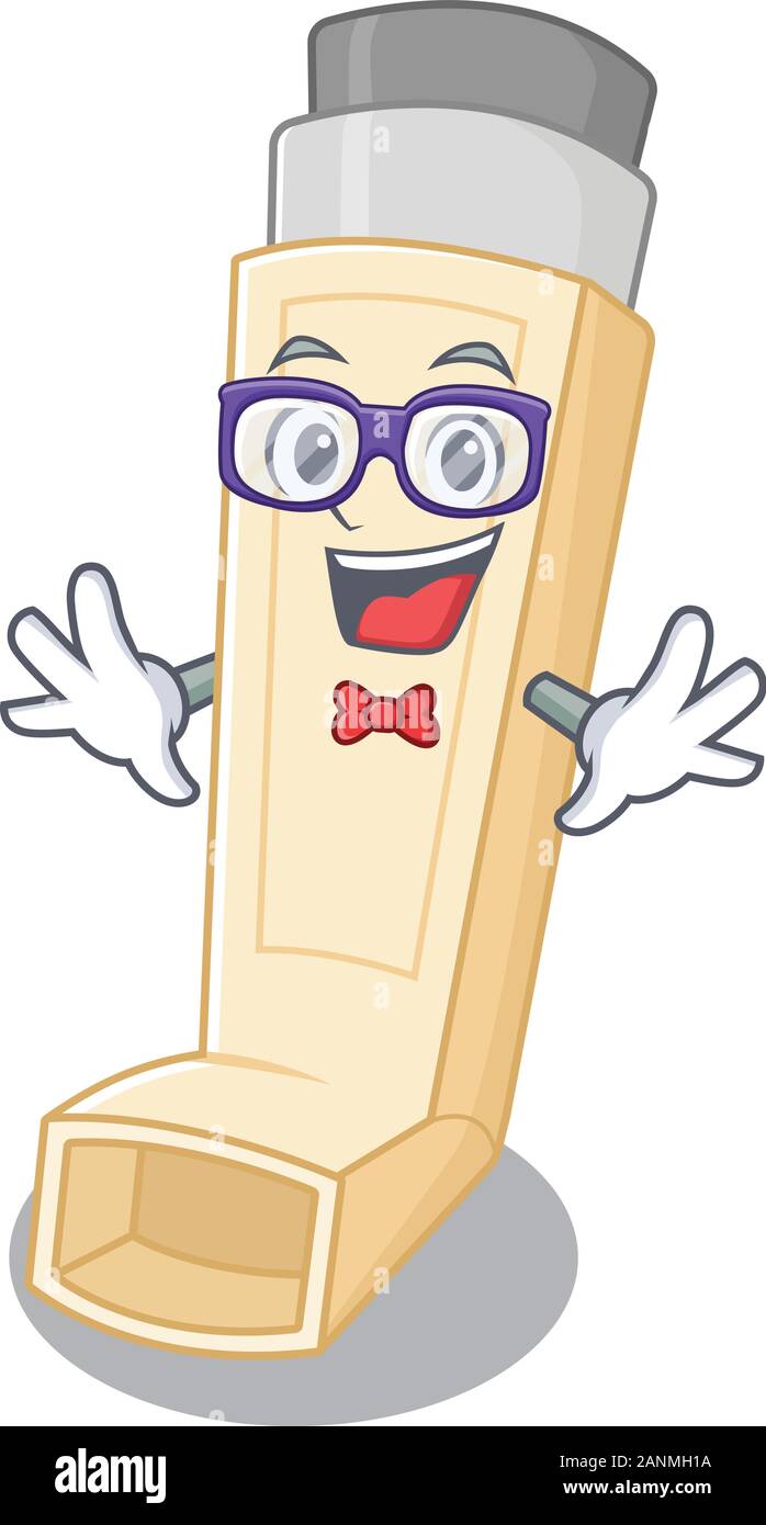 cartoon character of Geek asthma inhaler design Stock Vector Image ...