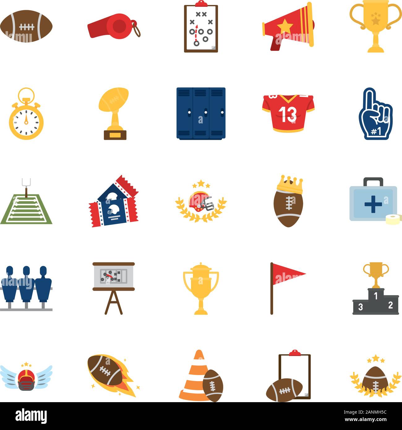 American football icon set vector design Stock Vector Image & Art - Alamy