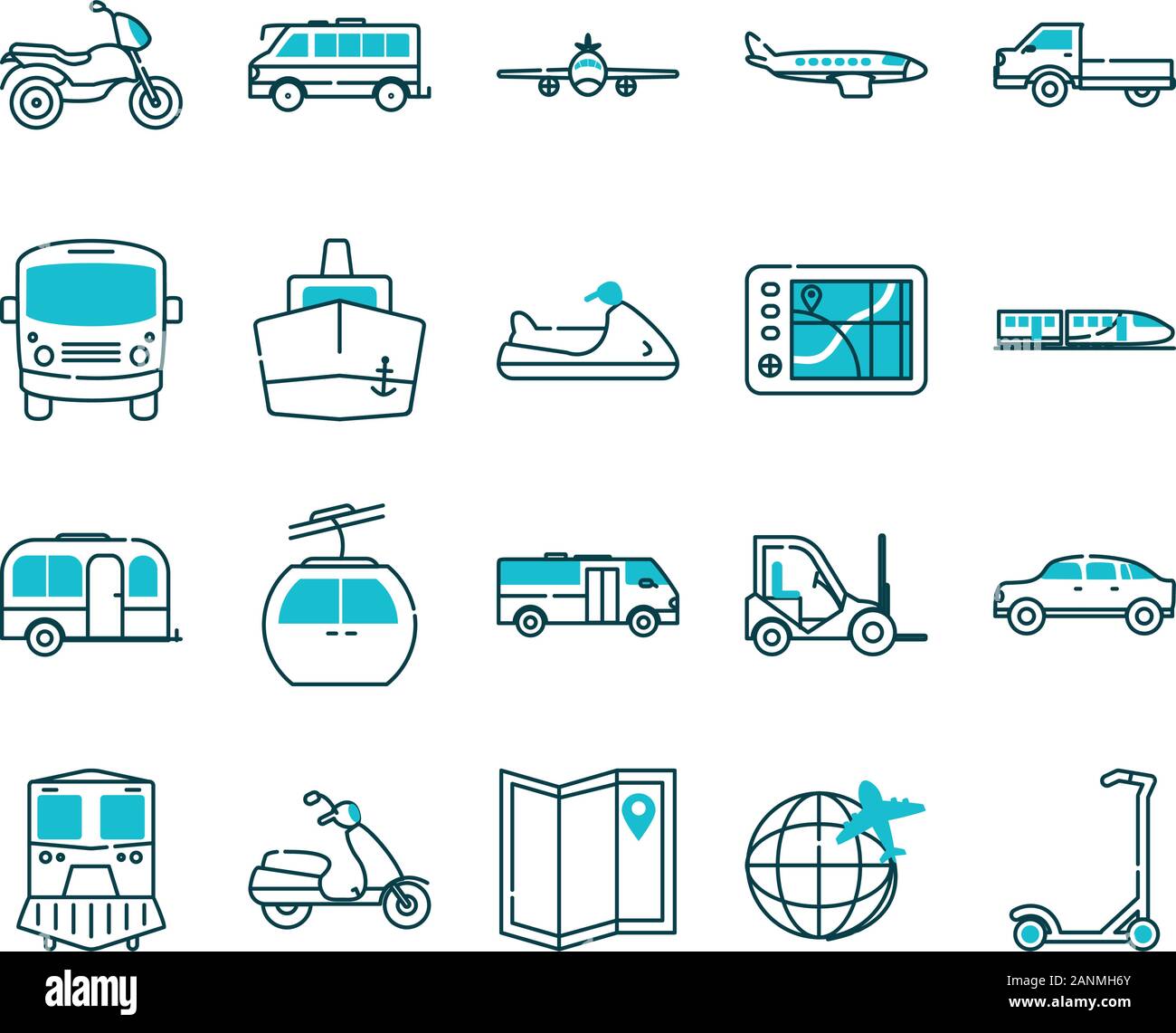 Ski bus map Stock Vector Images - Alamy