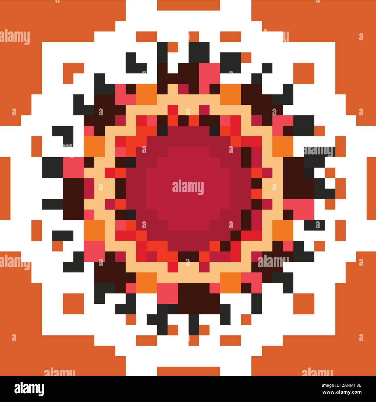 Mandala patterns on orange background illustration Stock Vector Image ...