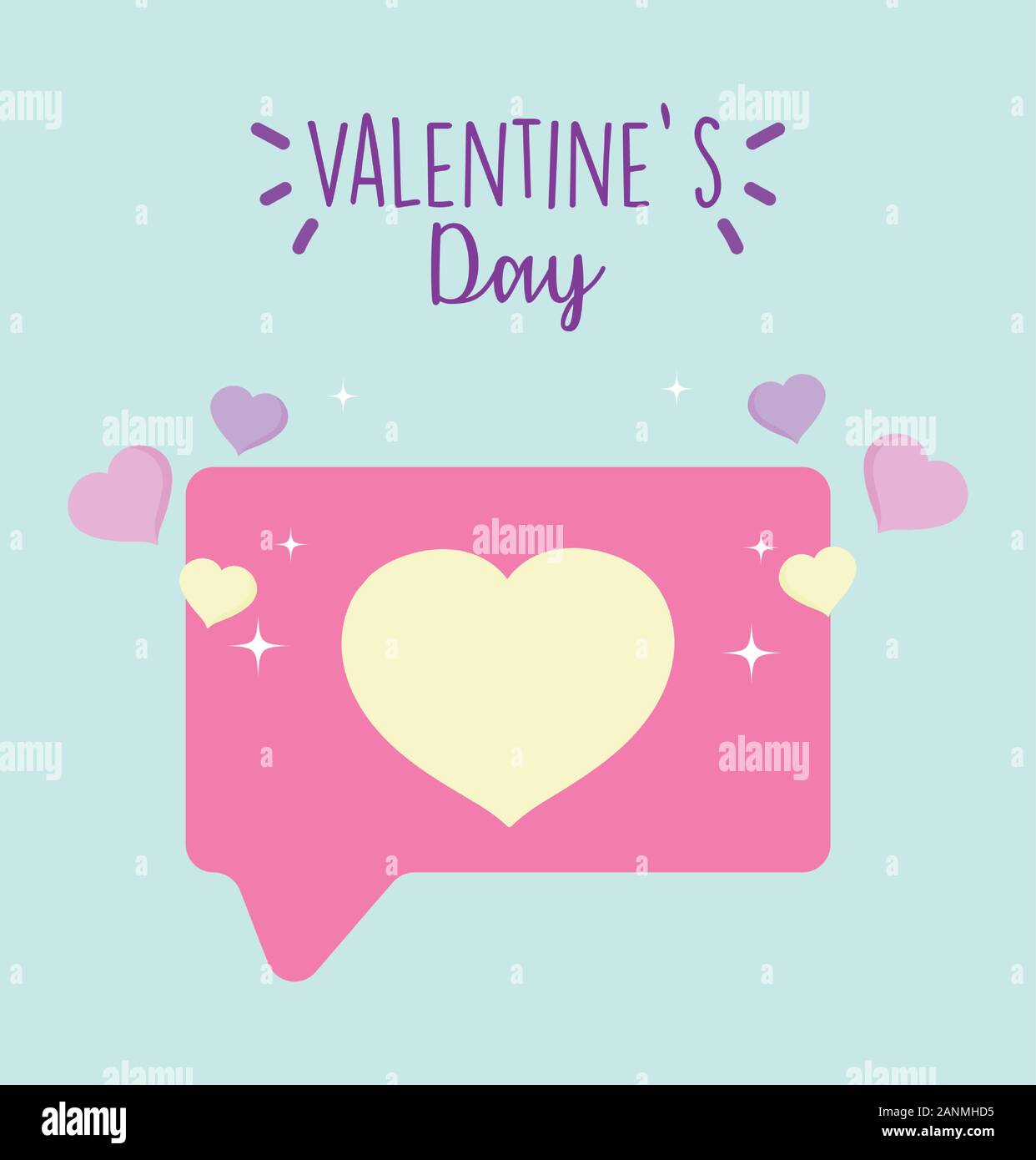 happy valentines day, speech bubble heart love message vector ...