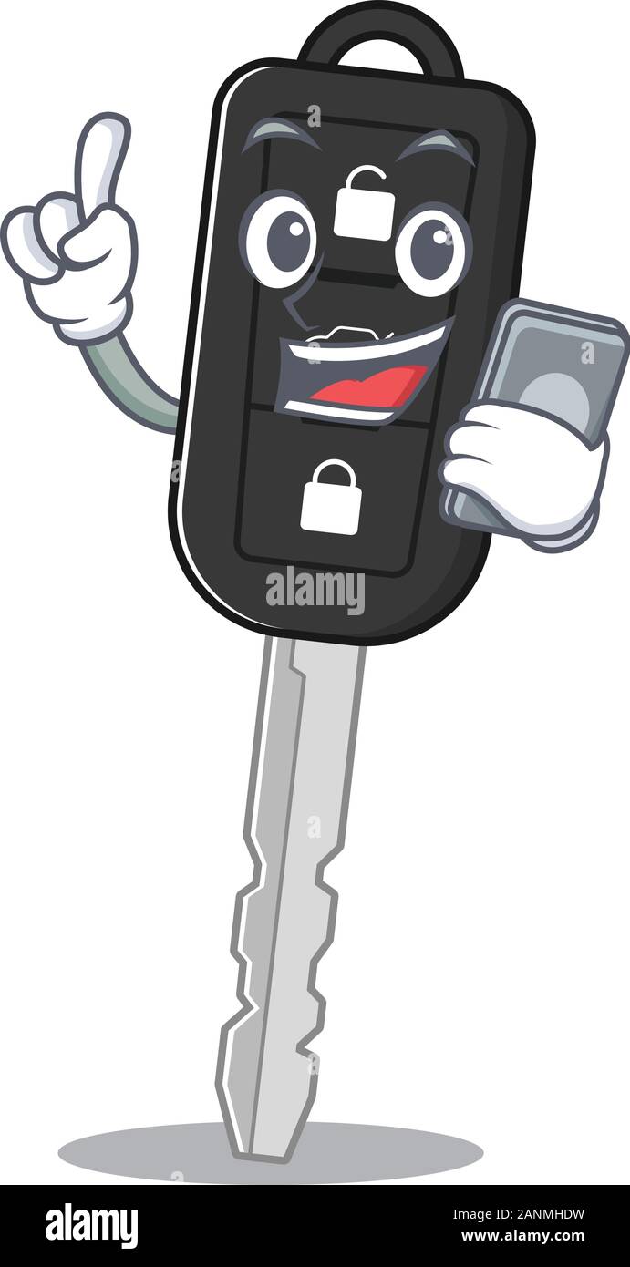 Cartoon design of car key speaking on a phone Stock Vector Image & Art ...