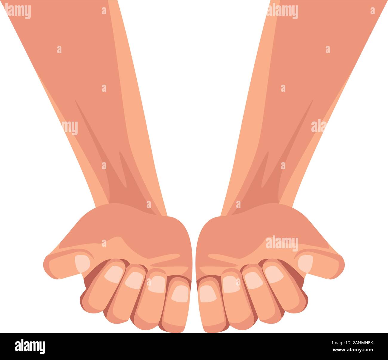 Holding hands vector nails Cut Out Stock Images & Pictures - Alamy