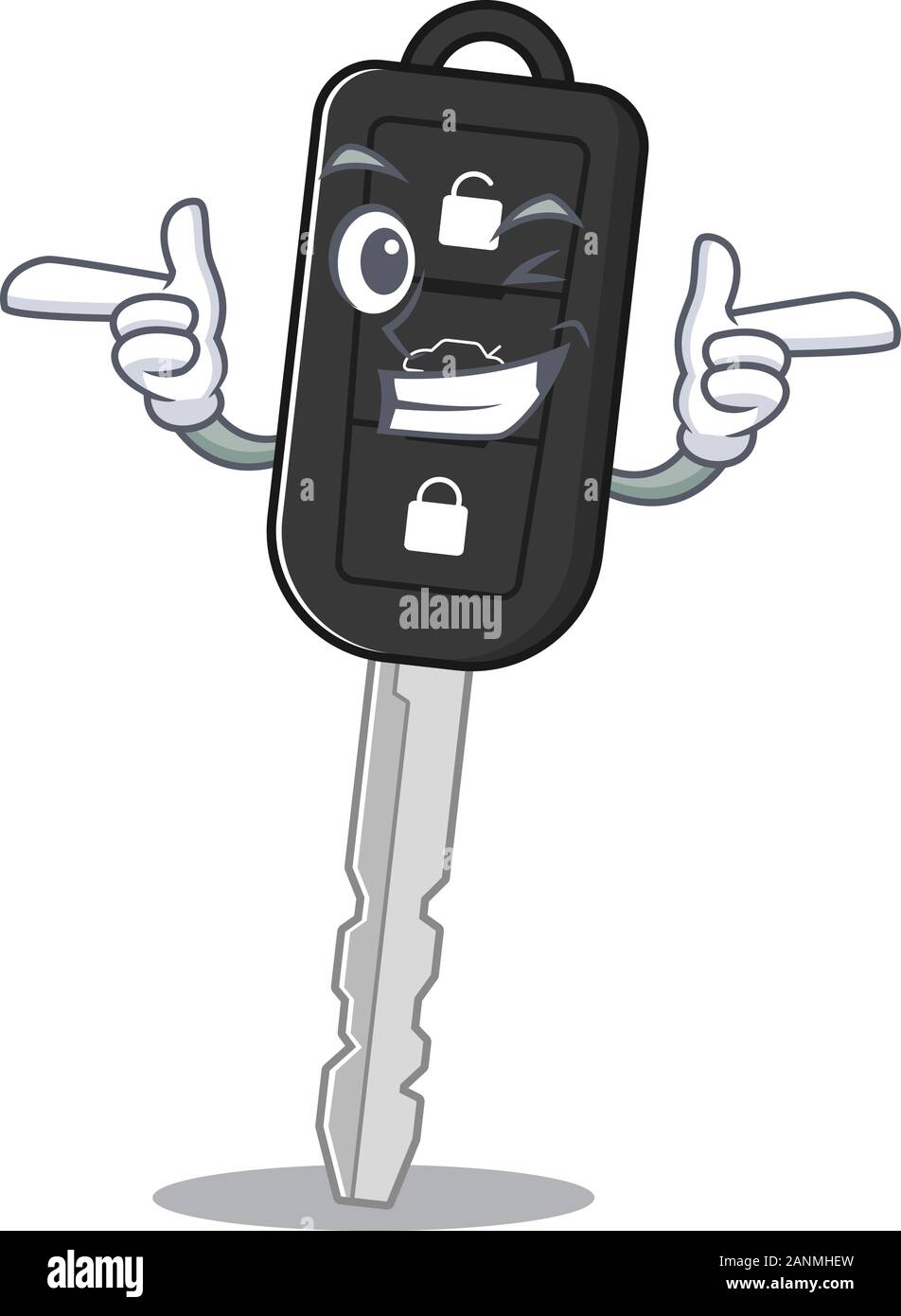 mascot cartoon design of car key with Wink eye Stock Vector Image & Art ...