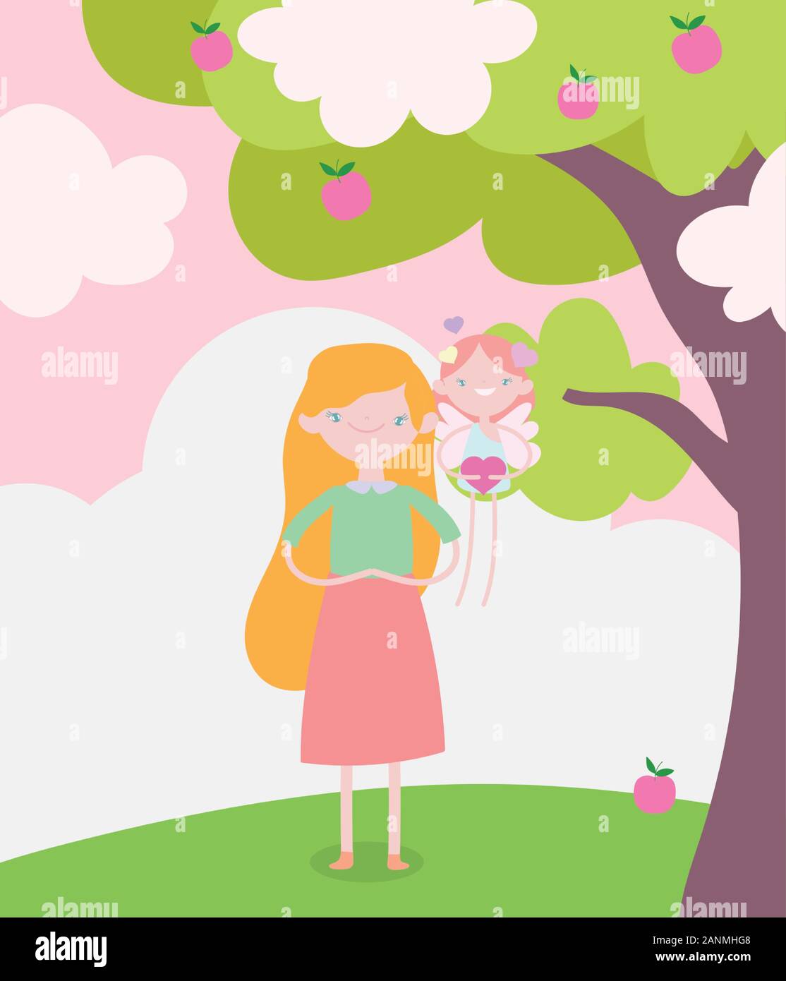 Tree cupid Stock Vector Images - Alamy