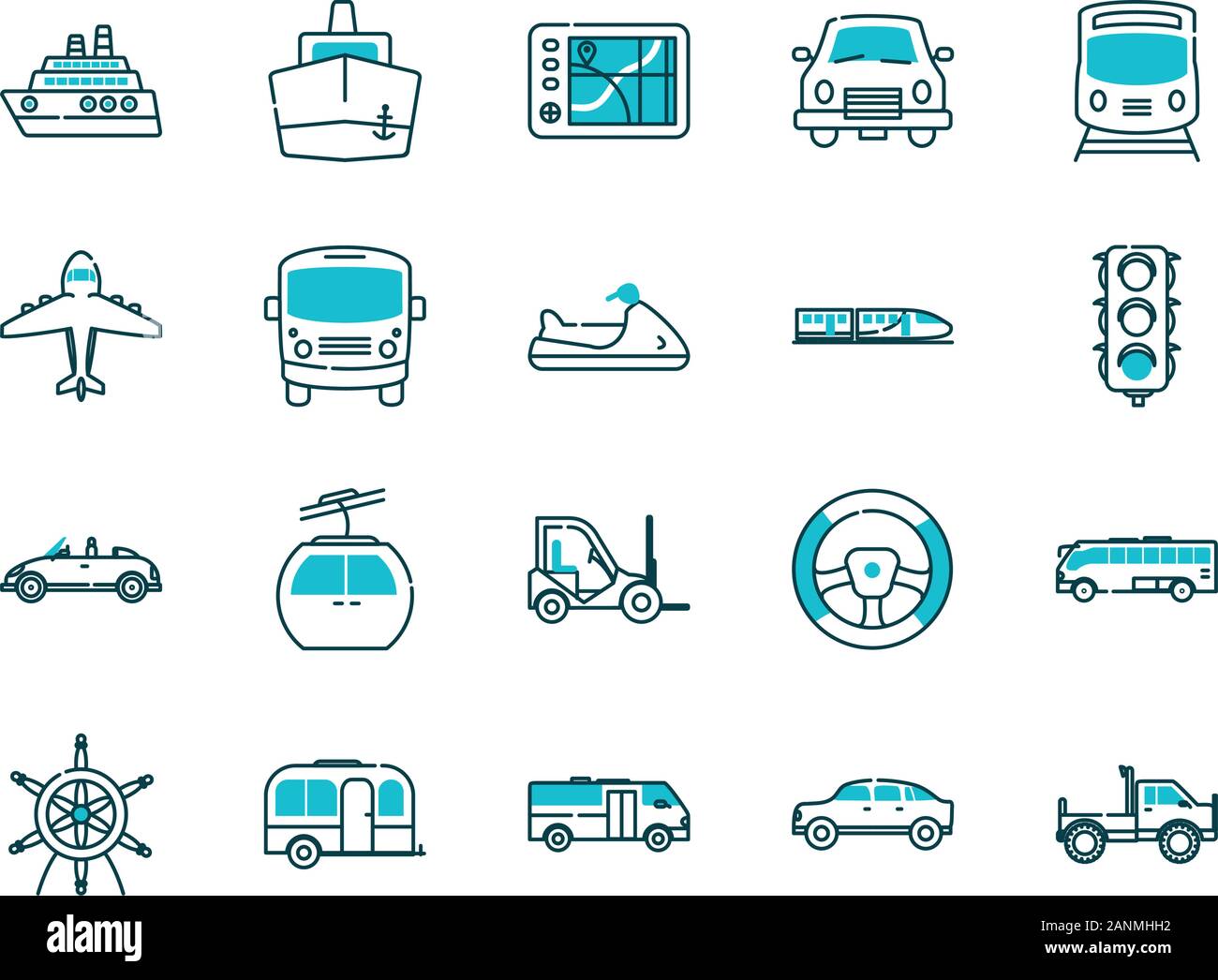 Isolated vehicles icon set vector design Stock Vector Image & Art - Alamy