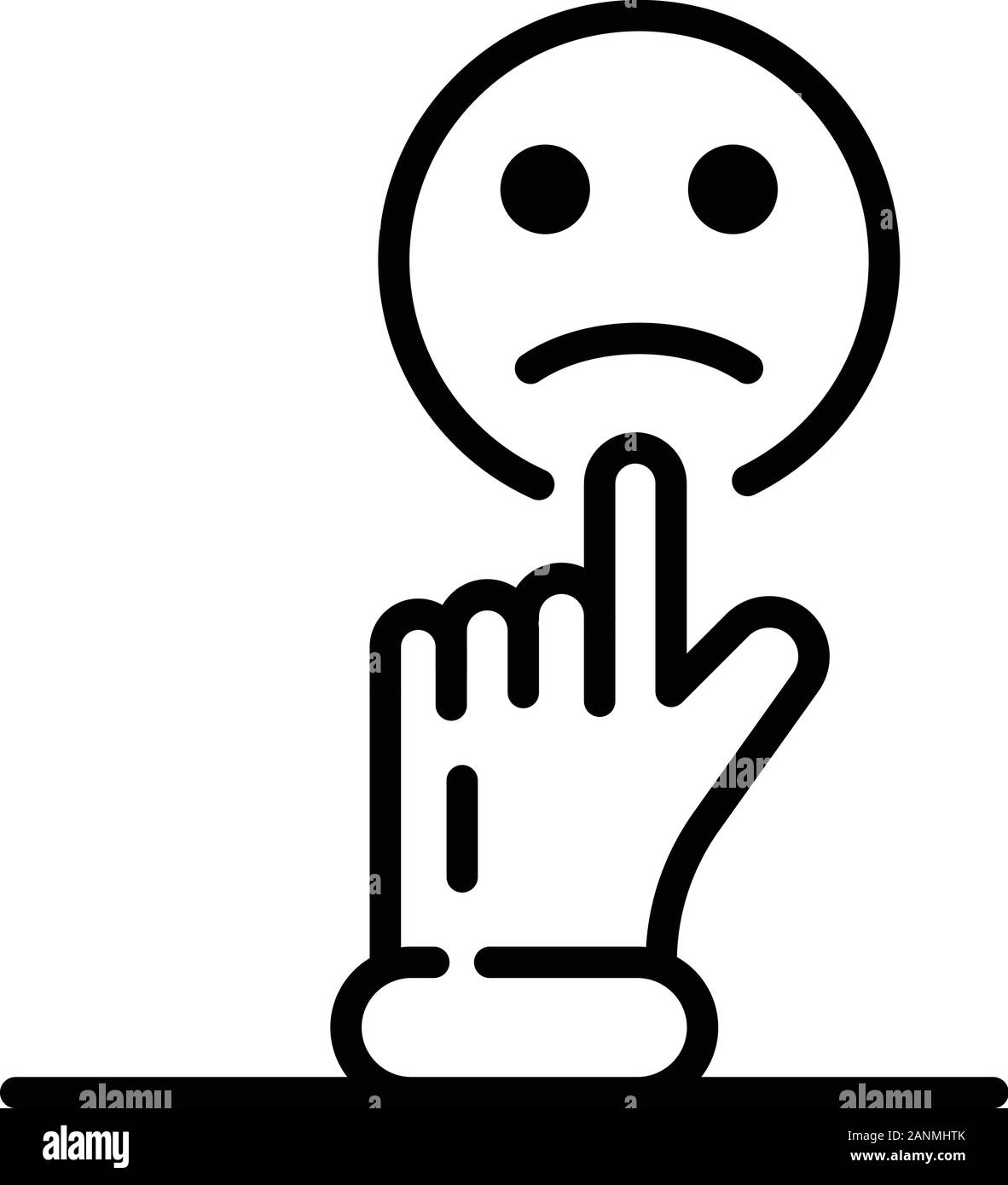 Bad feedback icon, outline style Stock Vector Image & Art - Alamy