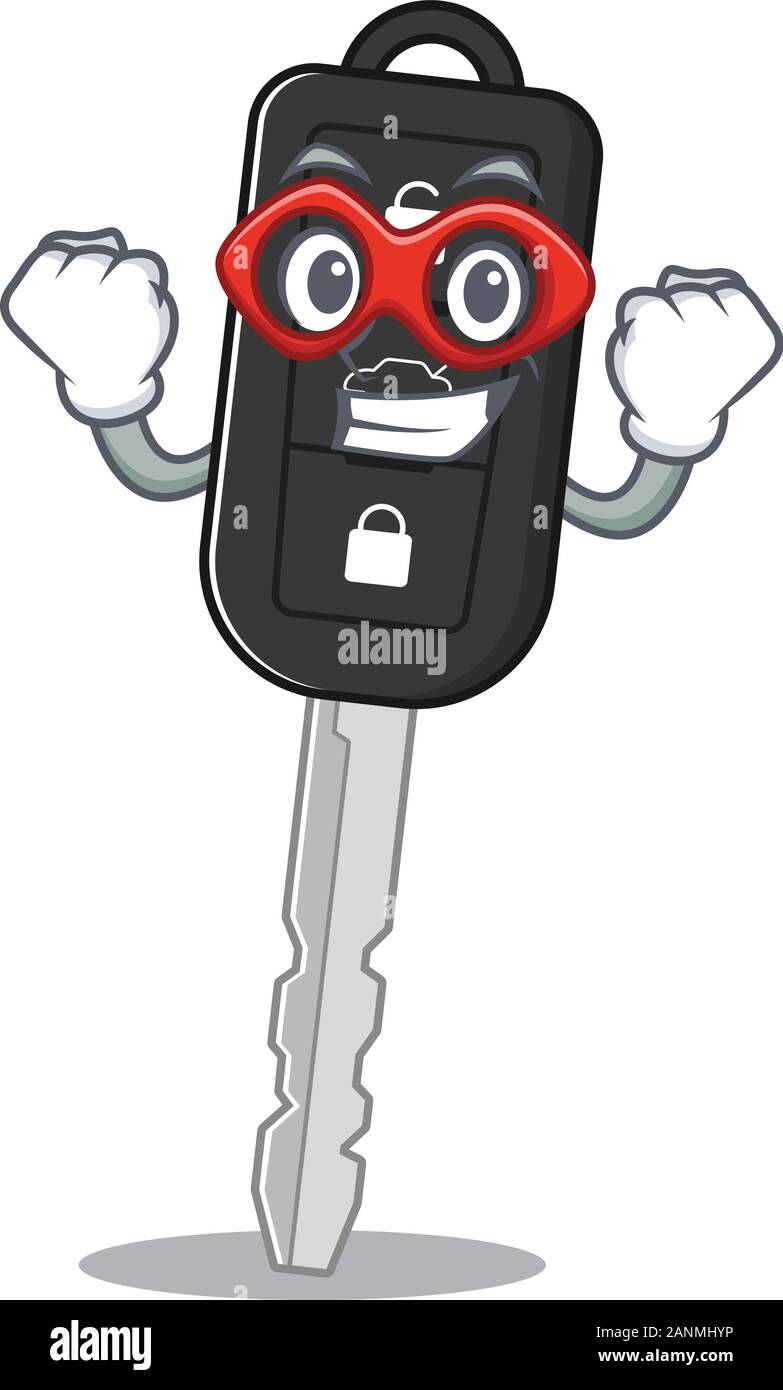 Smiley mascot of car key dressed as a Super hero Stock Vector Image ...