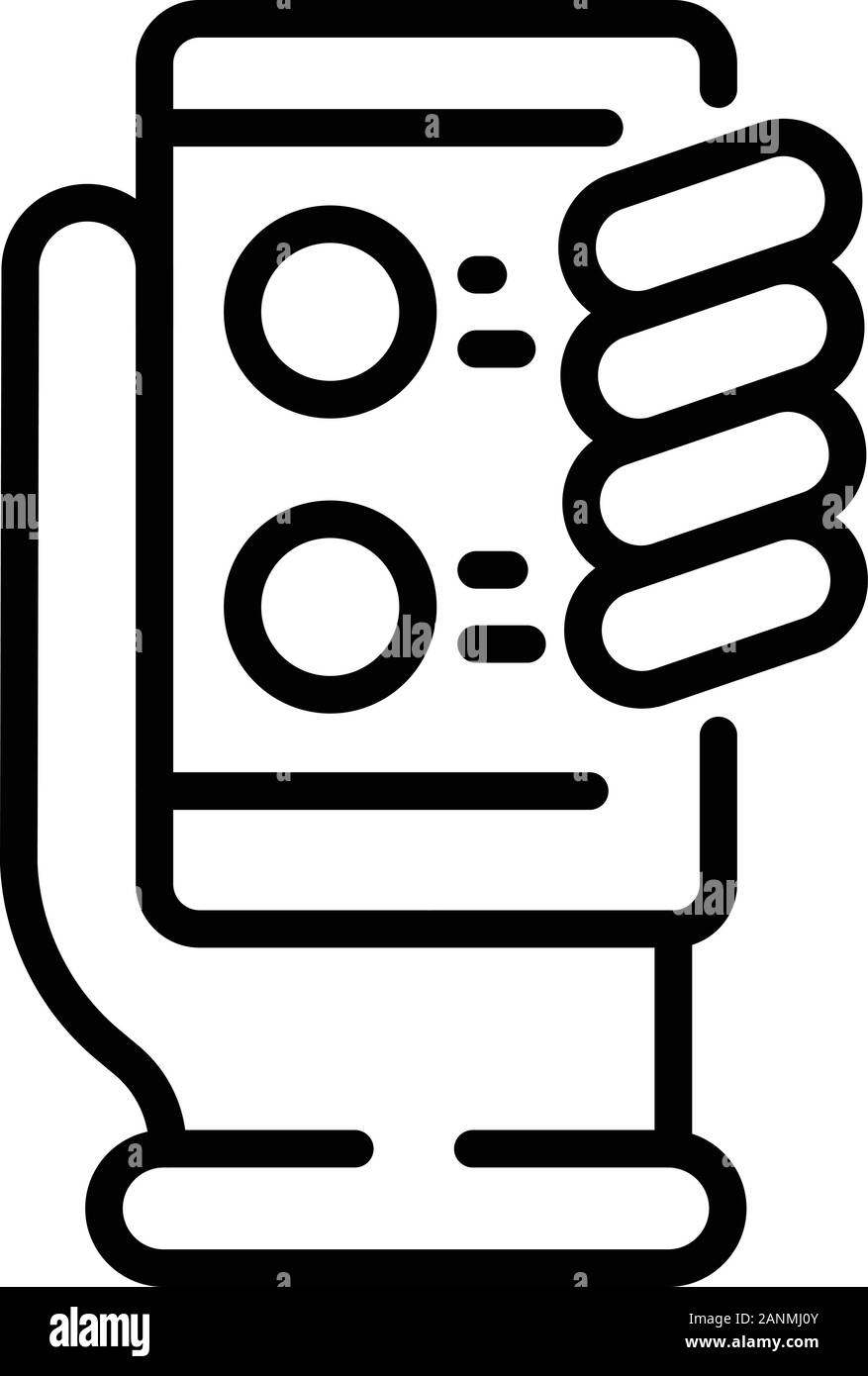 Rate smartphone icon outline Black and White Stock Photos & Images - Alamy