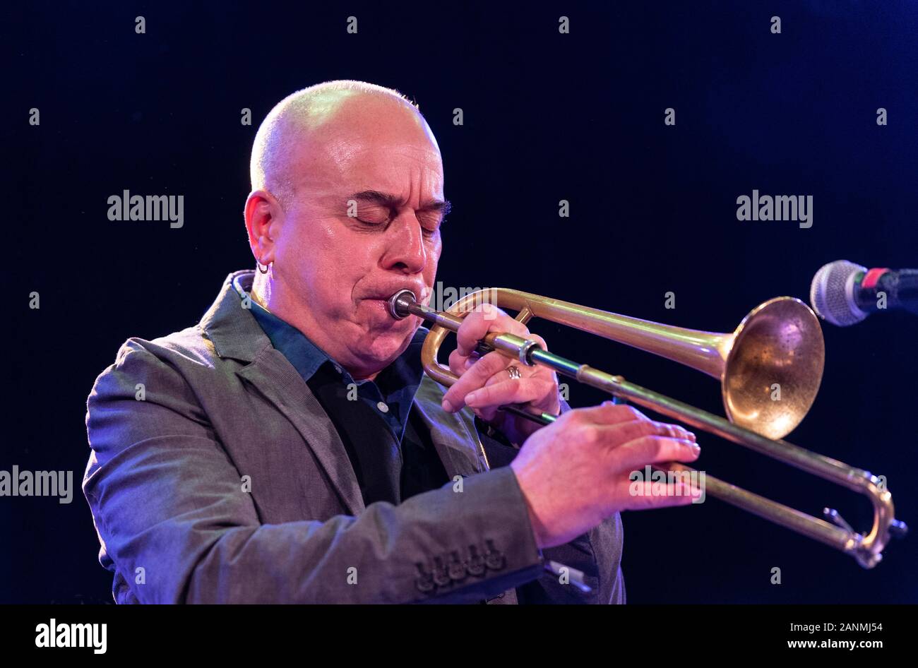 New York, NY - January 10, 2020: Steven Bernstein’s MTO@20 performs as ...