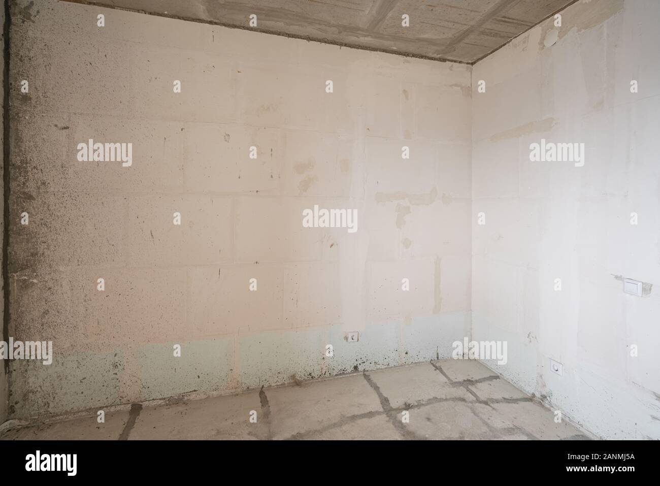 Empty interior for design, gray concrete wall. Empty room. Space for ...