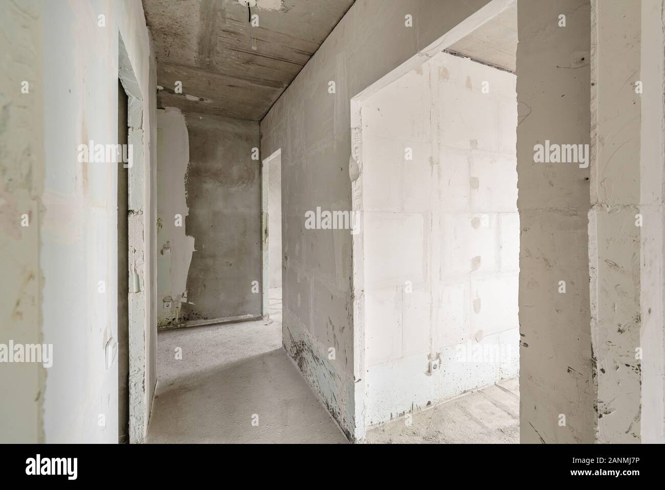 Empty interior for design, gray concrete wall. Empty room. Space for ...