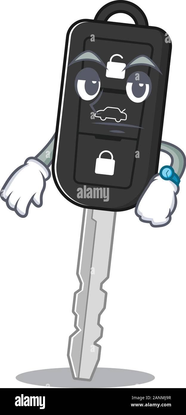 cartoon character design of car key on a waiting gesture Stock Vector ...