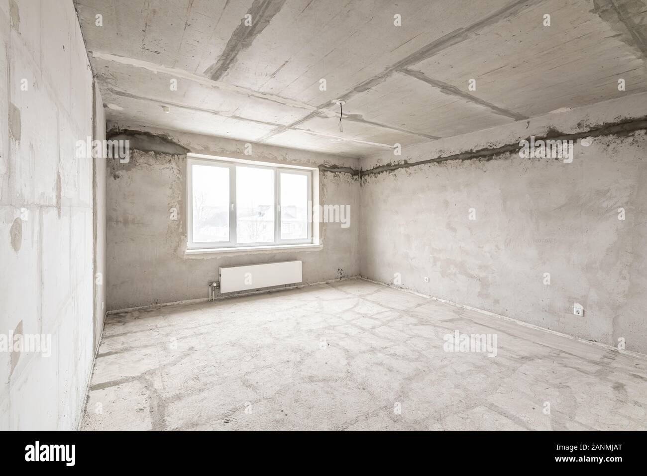 Empty interior for design, gray concrete wall. Empty room. Space for ...