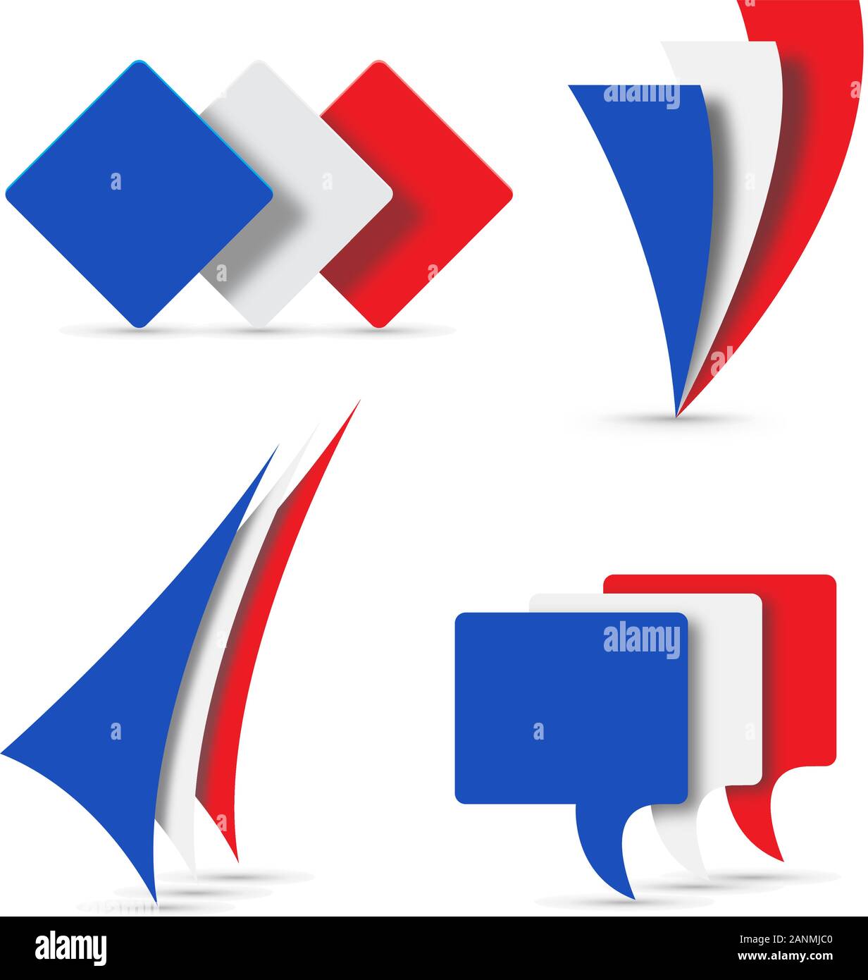 Vector signs French flags Stock Vector Image & Art - Alamy