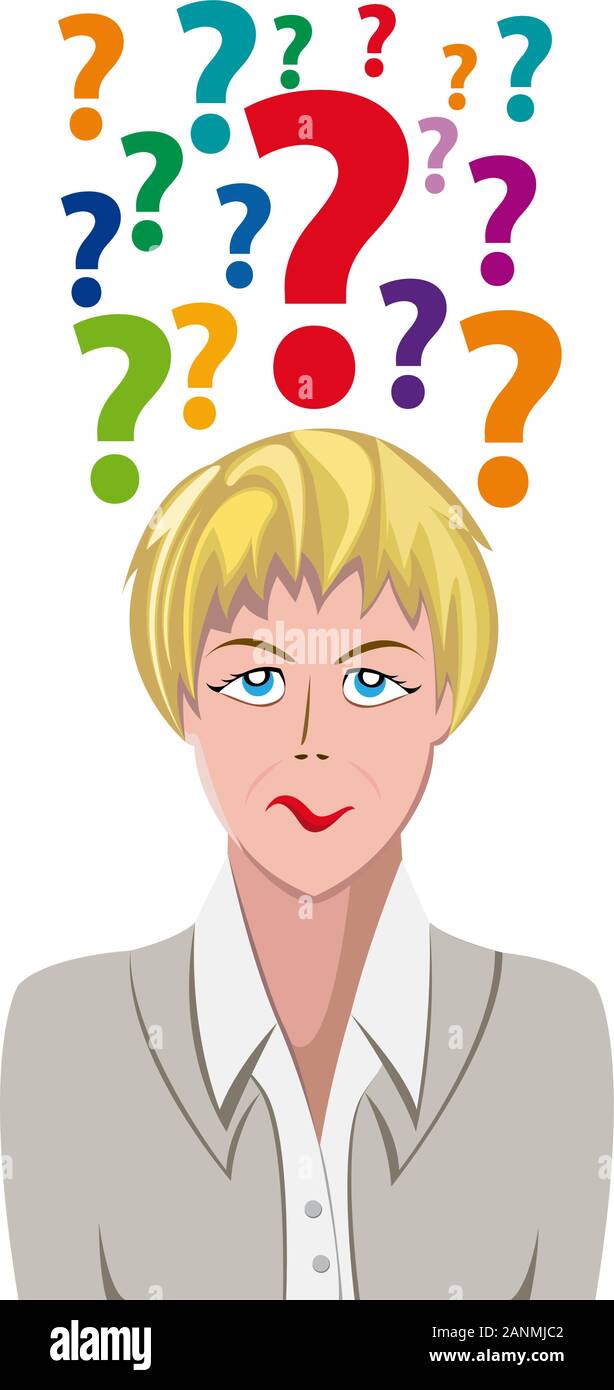 Vector Human Doubt, question mark in the head Stock Vector Image & Art ...