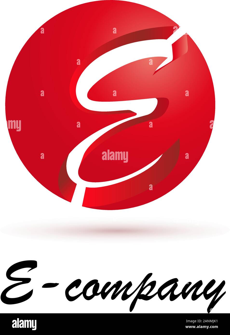 Vector sign spherical initial letter E 3d Stock Vector Image & Art - Alamy